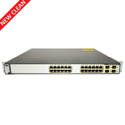 10/100/1000 4 SFP Cisco 24 Port 10 Gigabit Ethernet Switch WS-C3750G-24TS-E1U