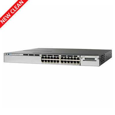 Rack Mountable 1U Cisco Network Switch Catalyst 3750X-24P-E 24 Port WS-3750X-24P-E