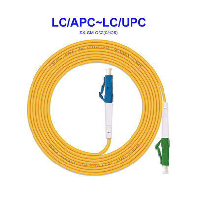 LC/APC~LC/UPC OS2 Optical Fiber Cable Single Mode LSZH 1550nm