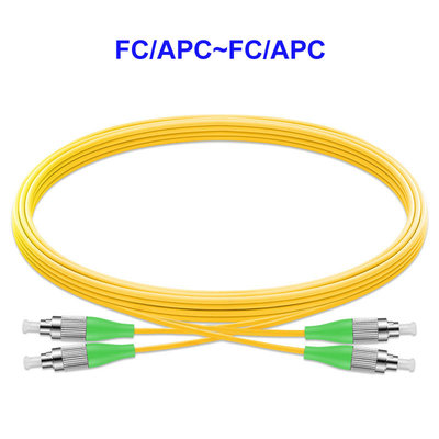 FC/APC-FC/APC Duplex OS2 Fiber Optic Cable LSZH FC Connector