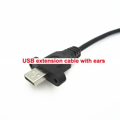 Male Female 28AWG Baffle Line Data Extension Cable HDPE With Ears