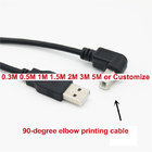 USB1.1 90 Degree 5m Printer Extension Cable Left Right Elbow Cable OD 4.5mm