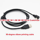 USB1.1 90 Degree 5m Printer Extension Cable Left Right Elbow Cable OD 4.5mm