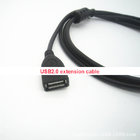 28awg USB2.0 Male To Female Data Cable Pure Copper Shield OD 4.5mm