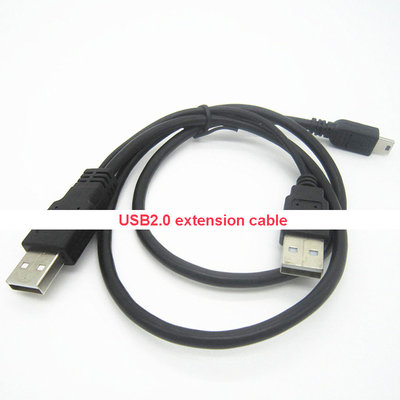 28awg USB2.0 Male To Female Data Cable Pure Copper Shield OD 4.5mm