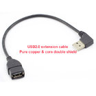 OD 4.5mm USB2.0 Male To Female Extension Cable Elbow Bend 90 Degree