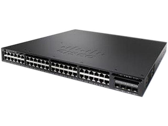 Managed Cisco 3650 48 Port Poe Ethernet Data 4x10G Uplink LAN Base WS-C3650-48TQ