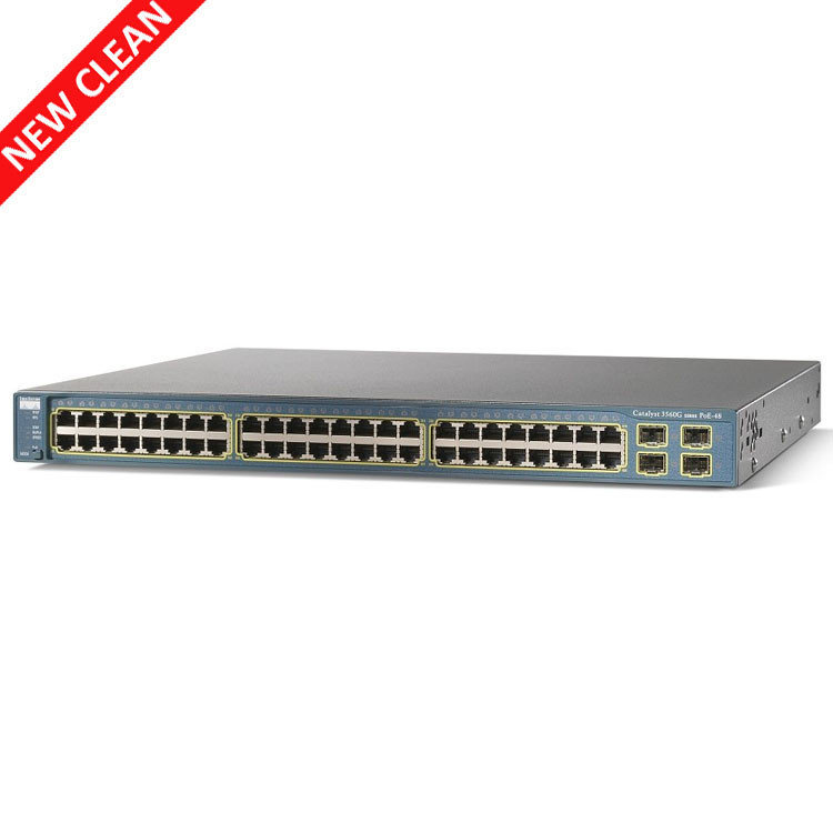 Durable Cisco 48 Port POE Switch Catalyst 3650 WS-C3560G-48PS-S 1 Year Warranty